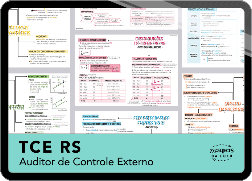 Mapas da Lulu | Melhores mapas mentais para o TCE RS