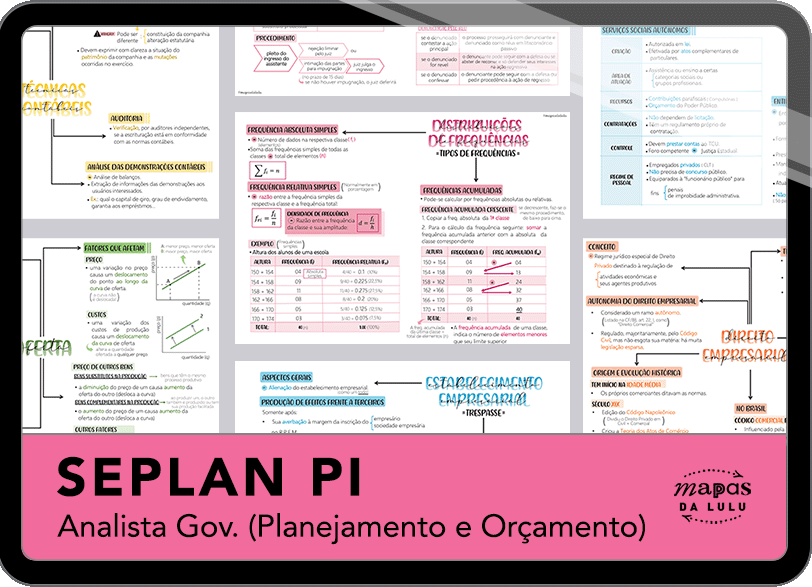 Mapas da Lulu | Melhores mapas mentais para o SEPLAN PI